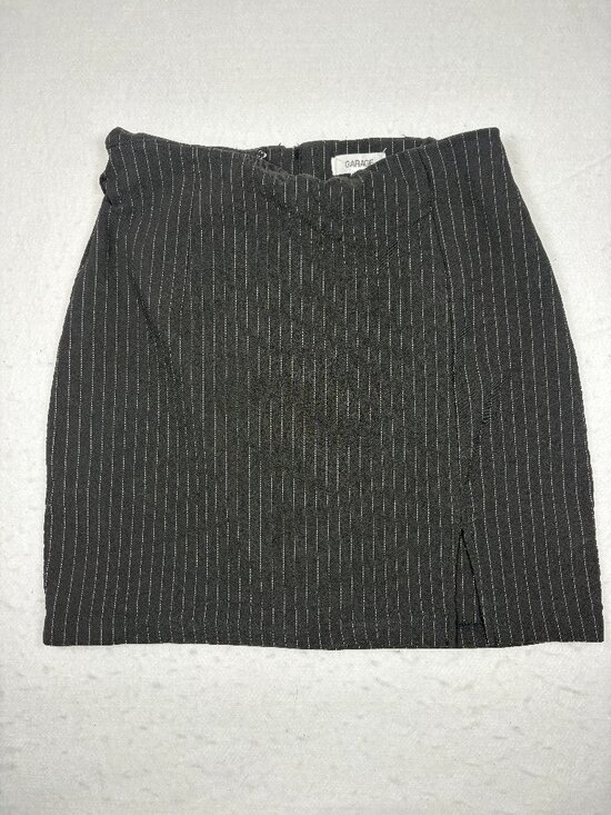 Garage | Skirts | Garage Black Pinstripe Mini Skirt Slit Office Siren ...